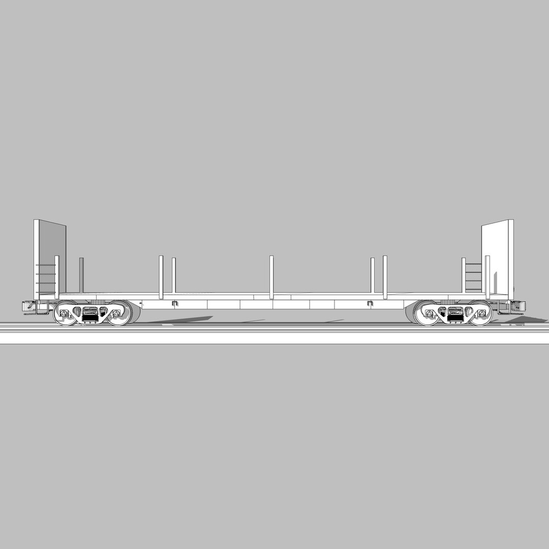 3d train car model