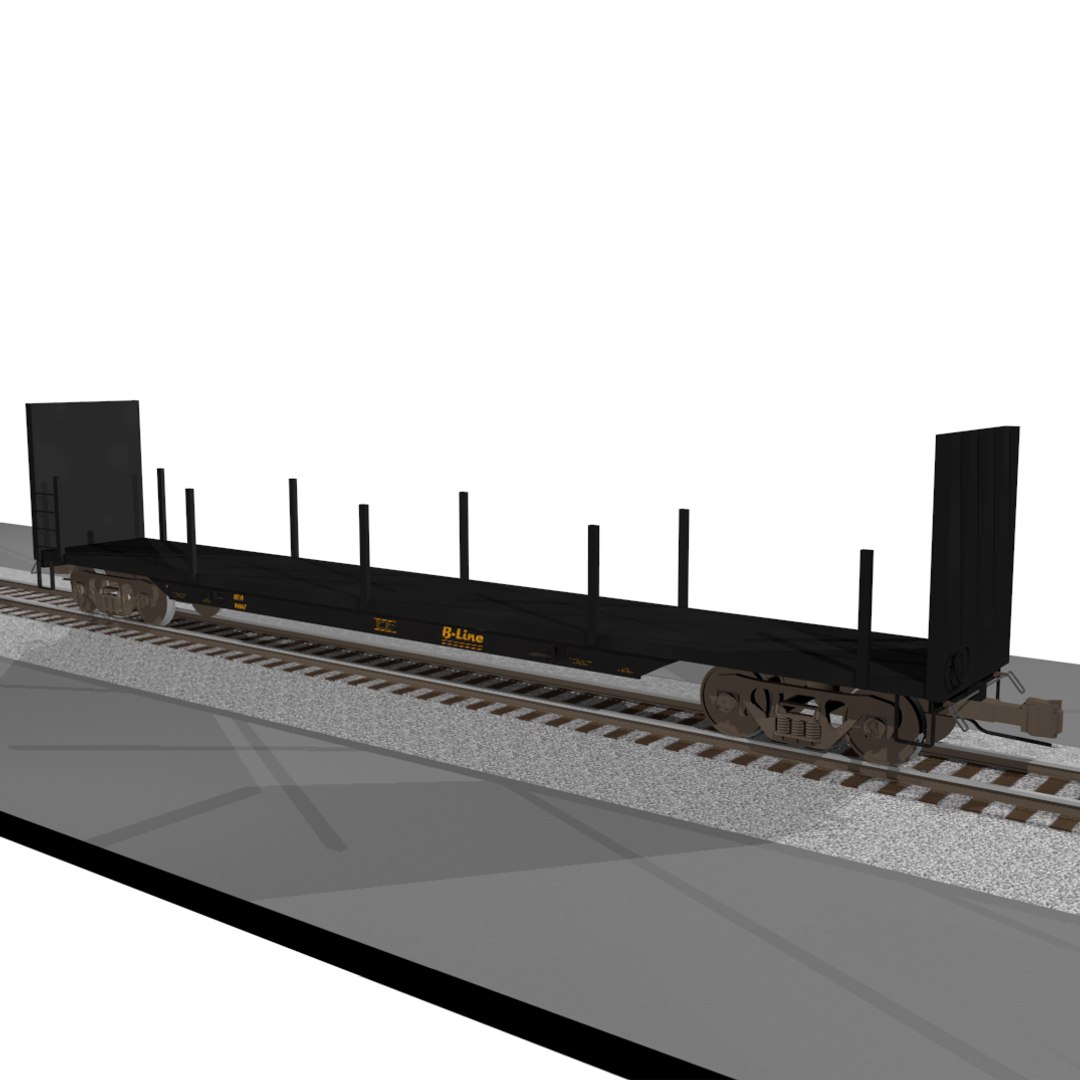 3d train car model