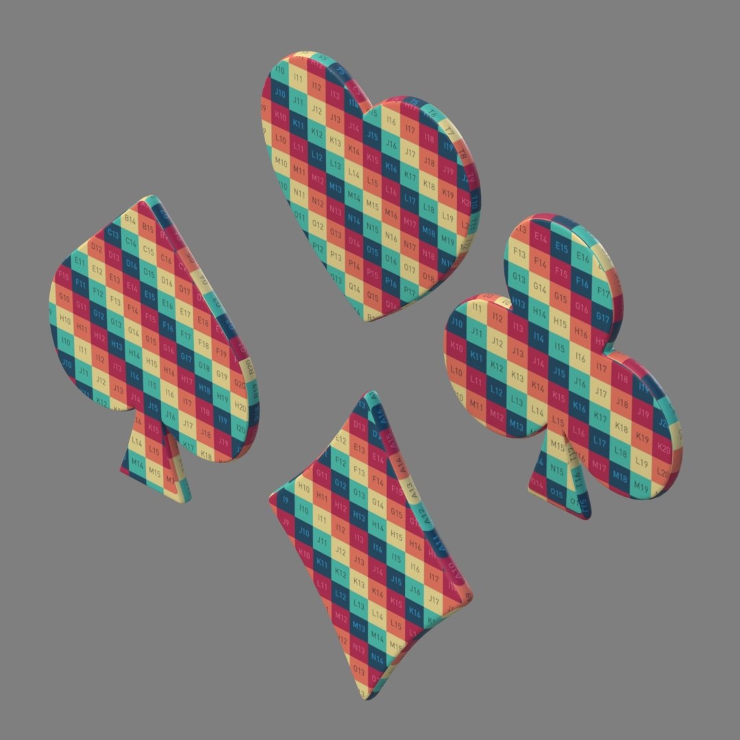 Free 3D Model Playing Card Suits - TurboSquid 1464953