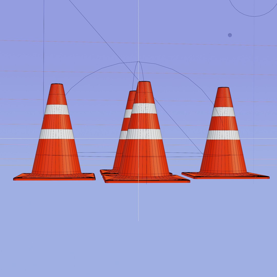 3D 3d Model Of An Orange Cone To Mark Dangerous Or Prohibited Areas ...