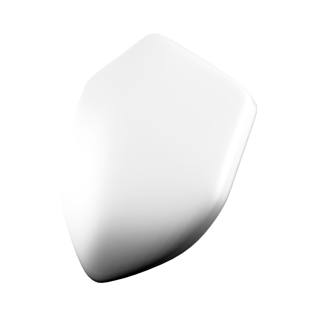 3d Whote Shield Icon 3D Model - TurboSquid 2075325