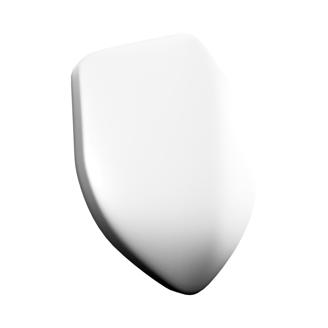 3d Whote Shield Icon 3D Model - TurboSquid 2075325