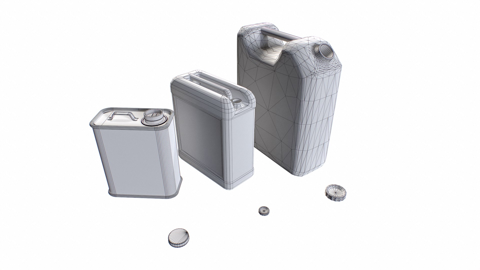 3D Model Oil And Water Cans - TurboSquid 1984767