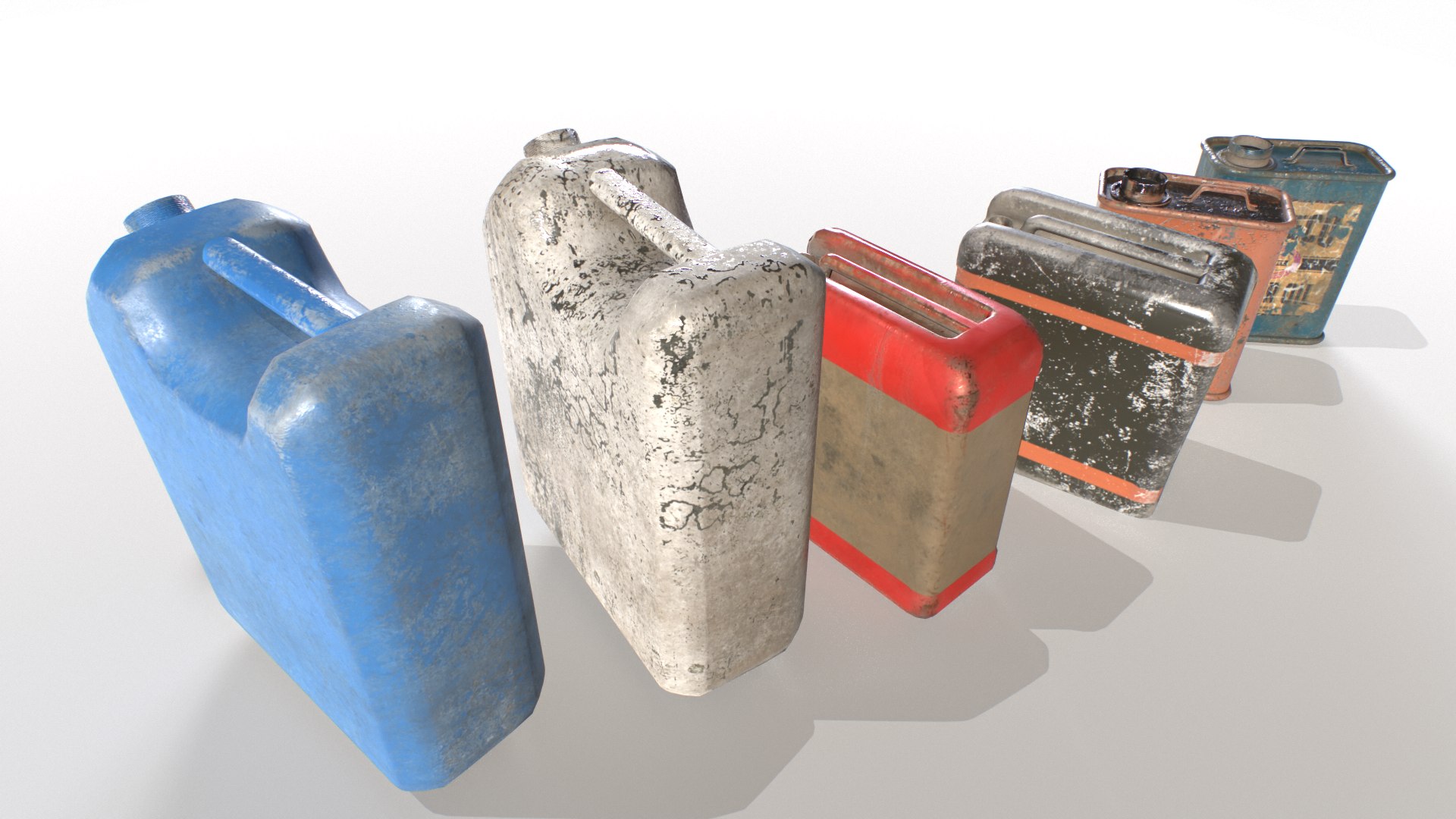 3D Model Oil And Water Cans - TurboSquid 1984767