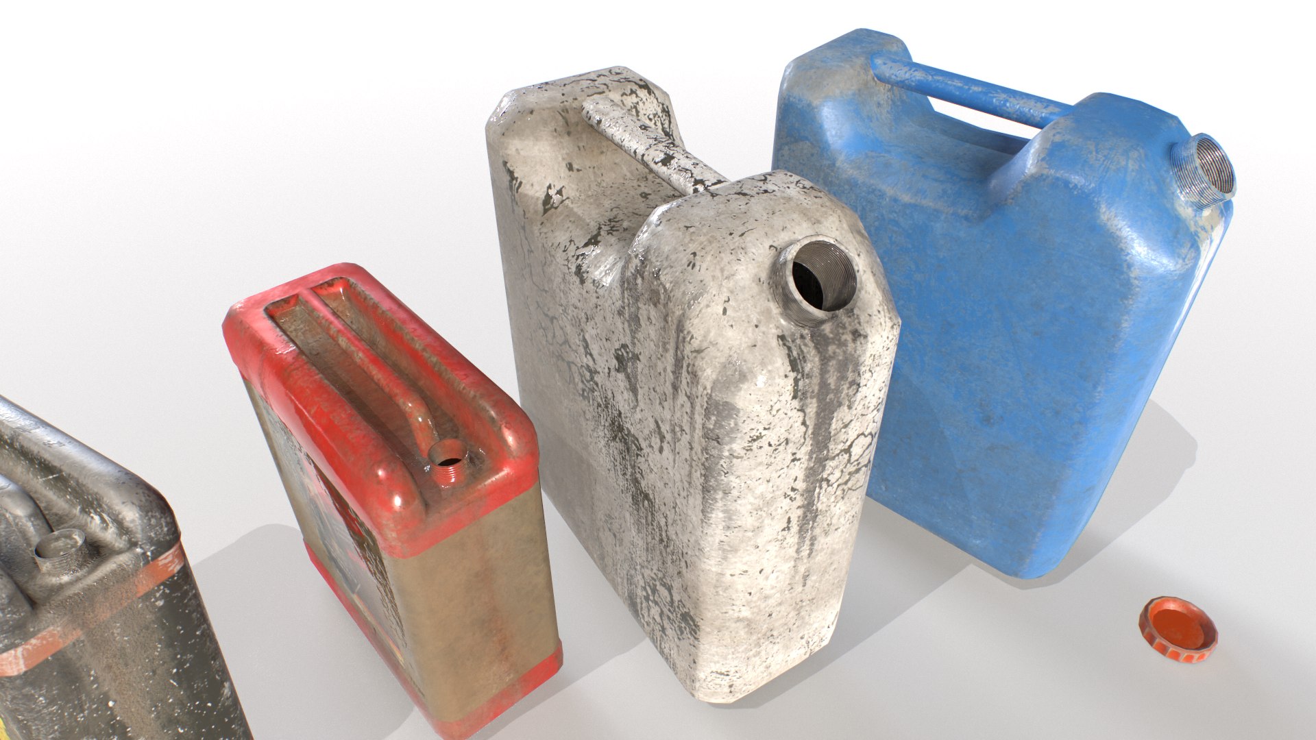 3D Model Oil And Water Cans - TurboSquid 1984767