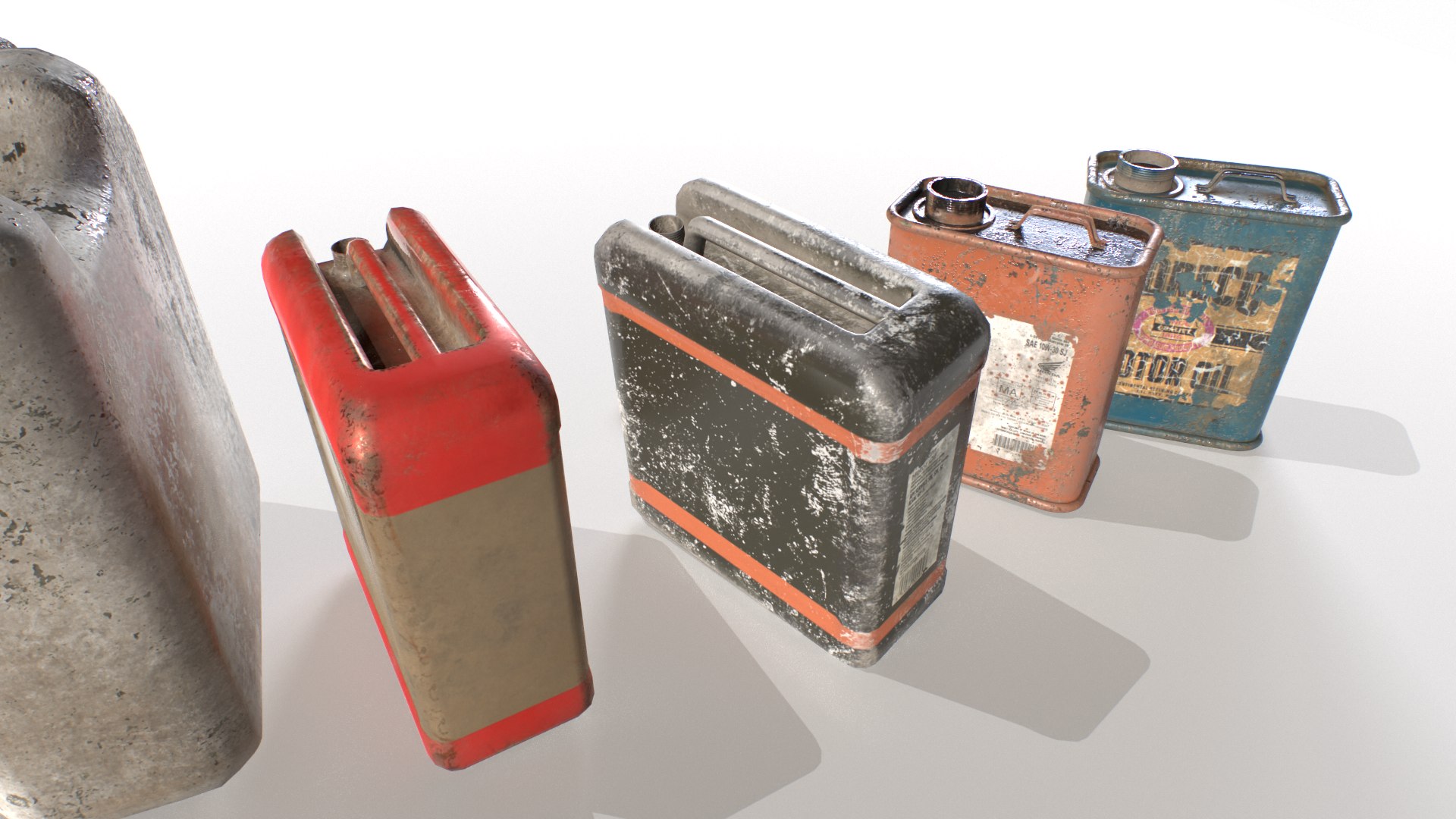 3D Model Oil And Water Cans - TurboSquid 1984767