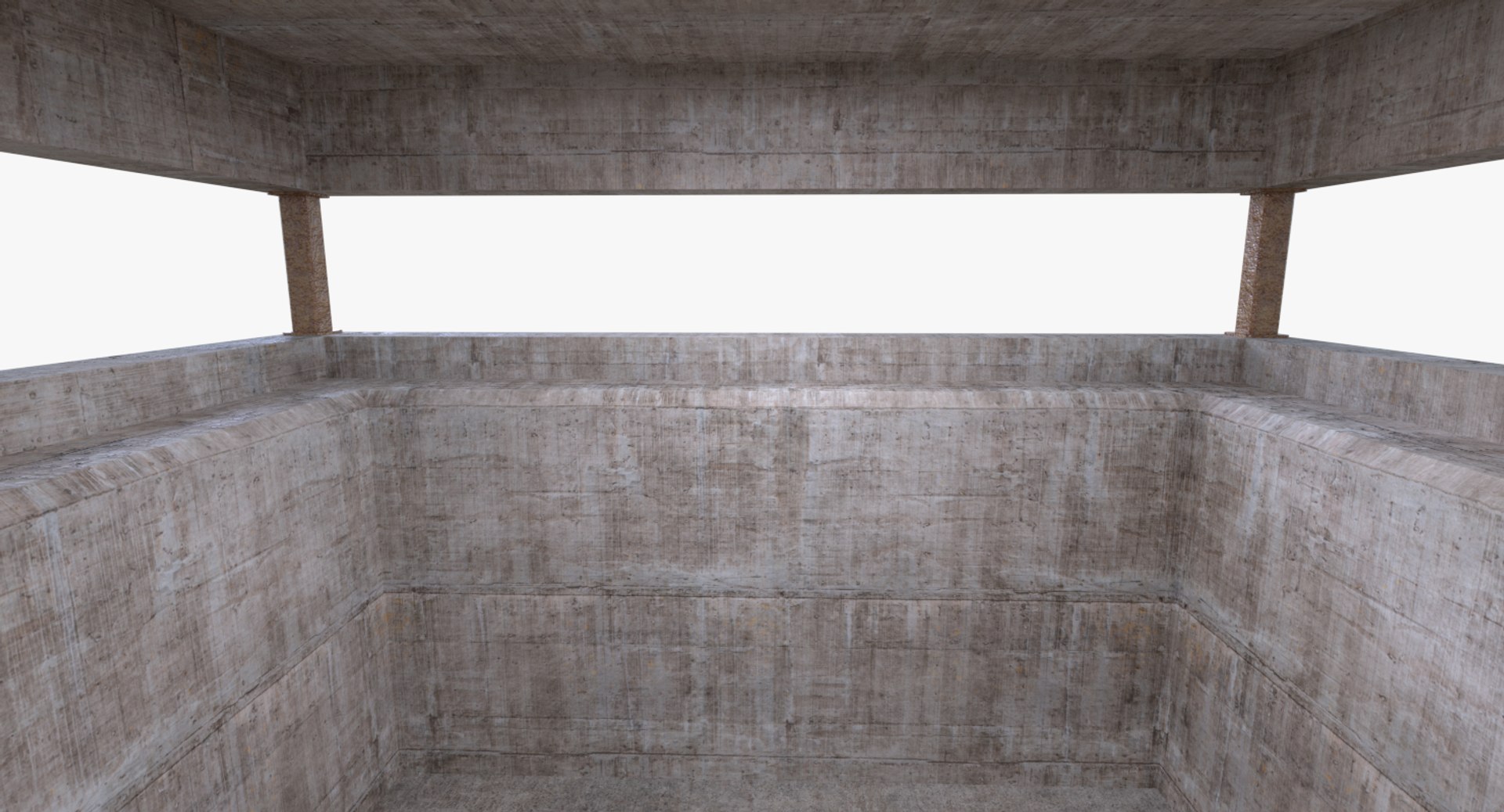 Bunker Blender Post 3d Model