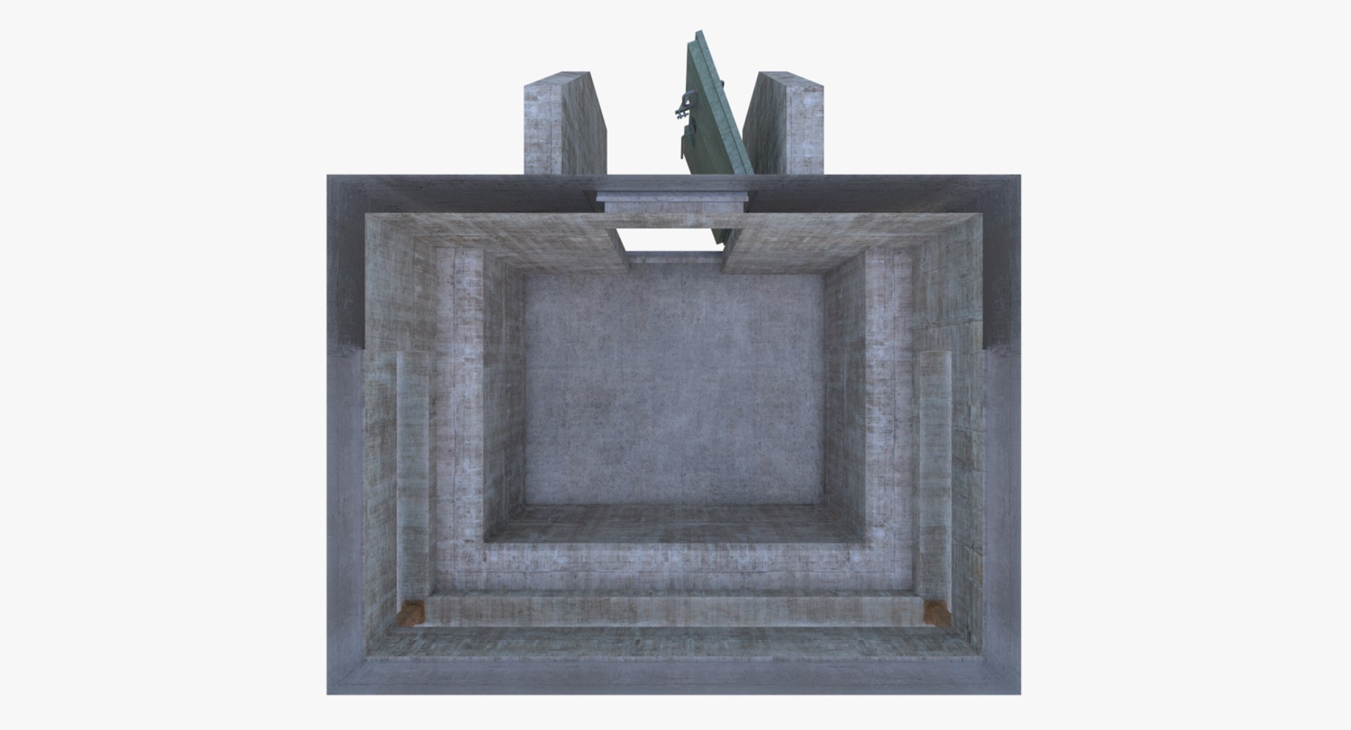 Bunker Blender Post 3d Model