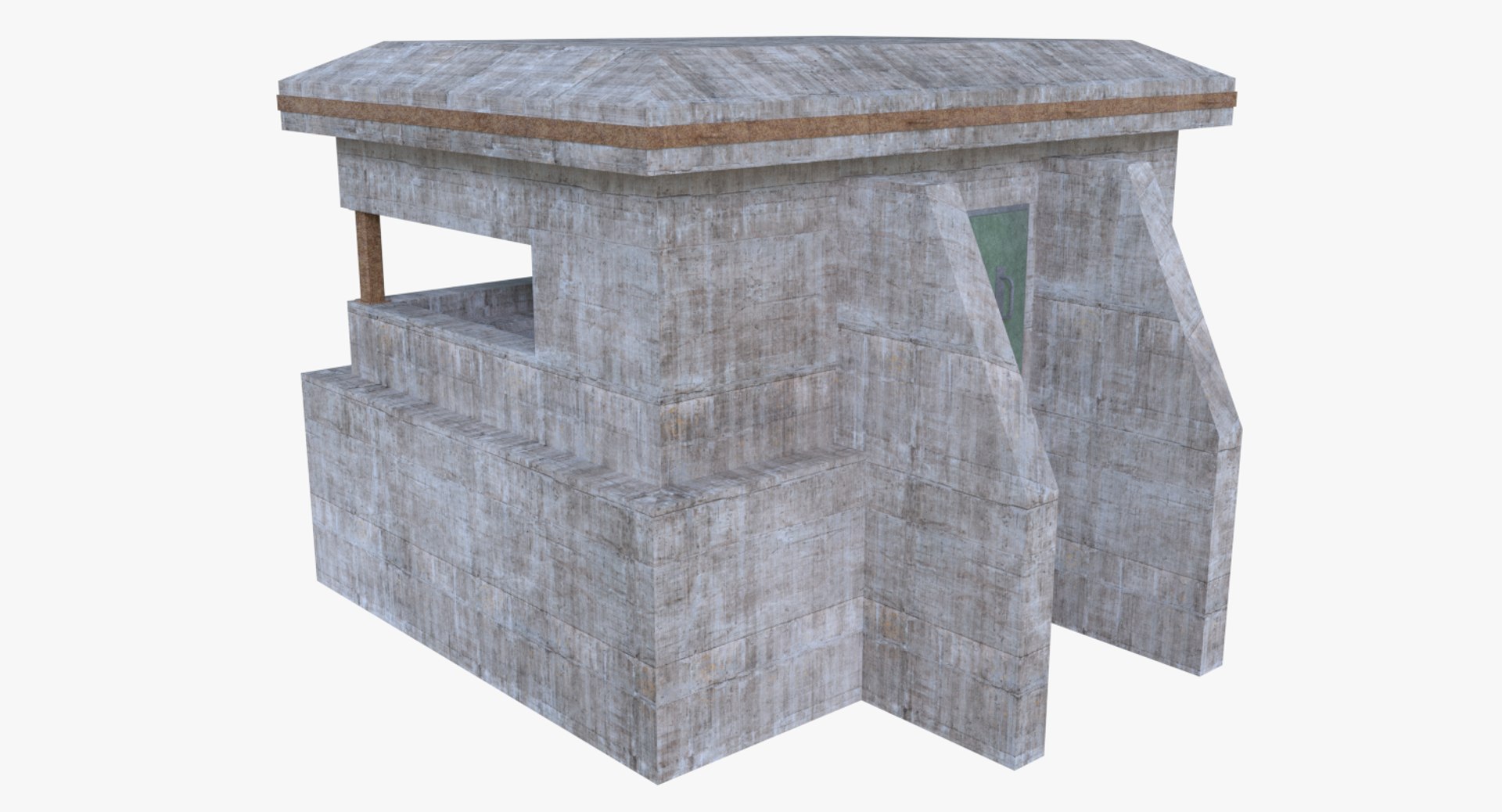 Bunker Blender Post 3d Model