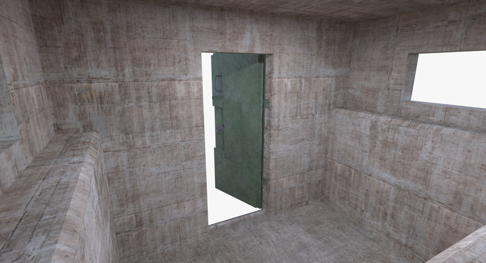 Bunker Blender Post 3d Model