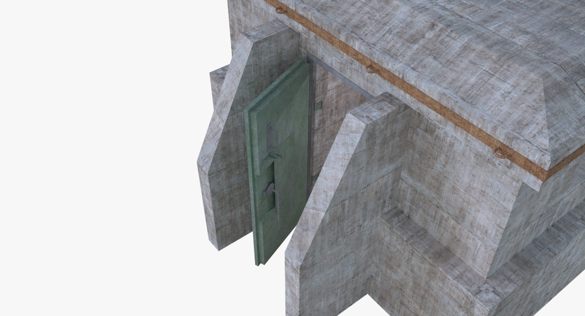 Bunker Blender Post 3d Model