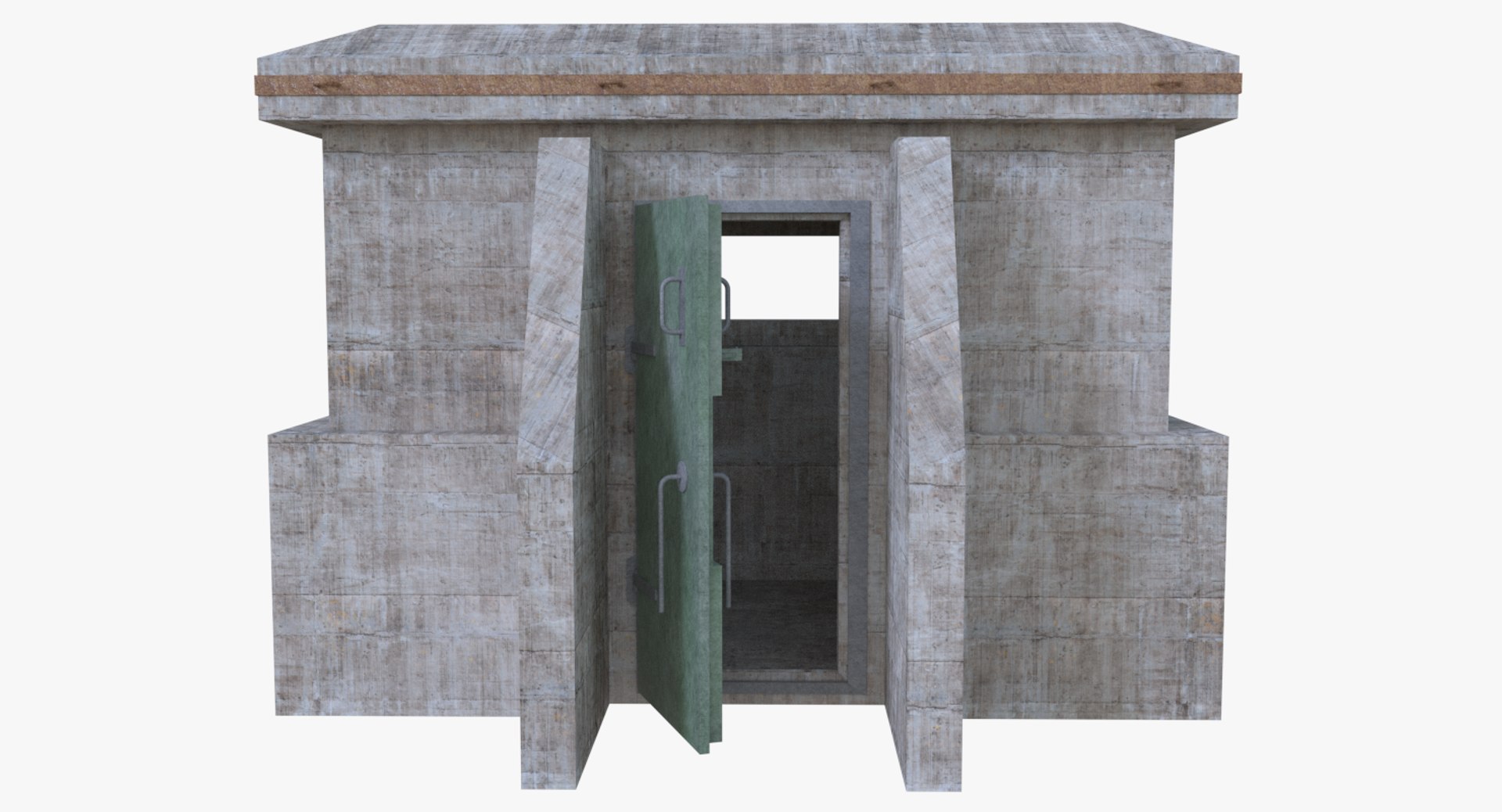 Bunker Blender Post 3d Model
