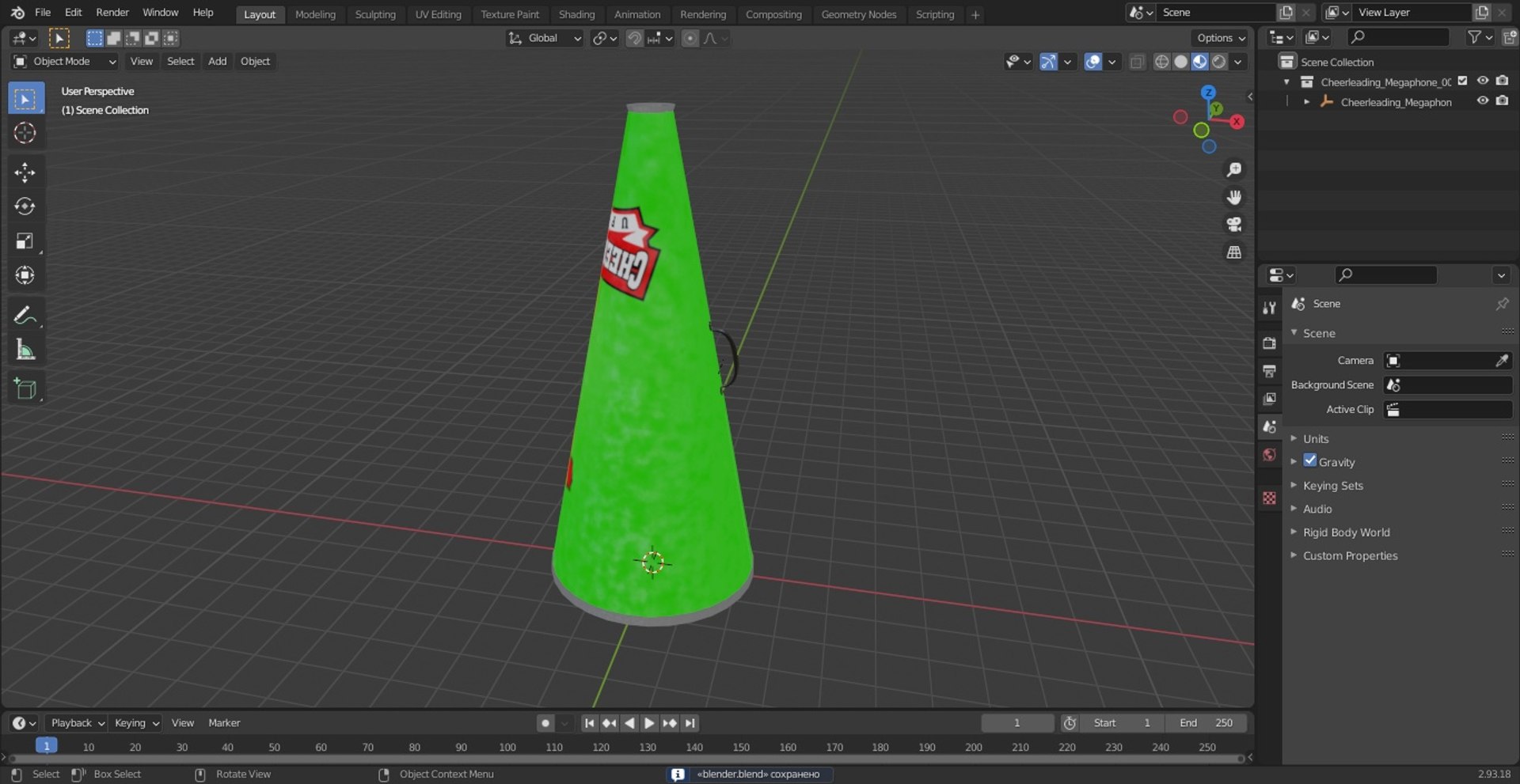 3D Cheerleading Megaphone model - TurboSquid 2168245