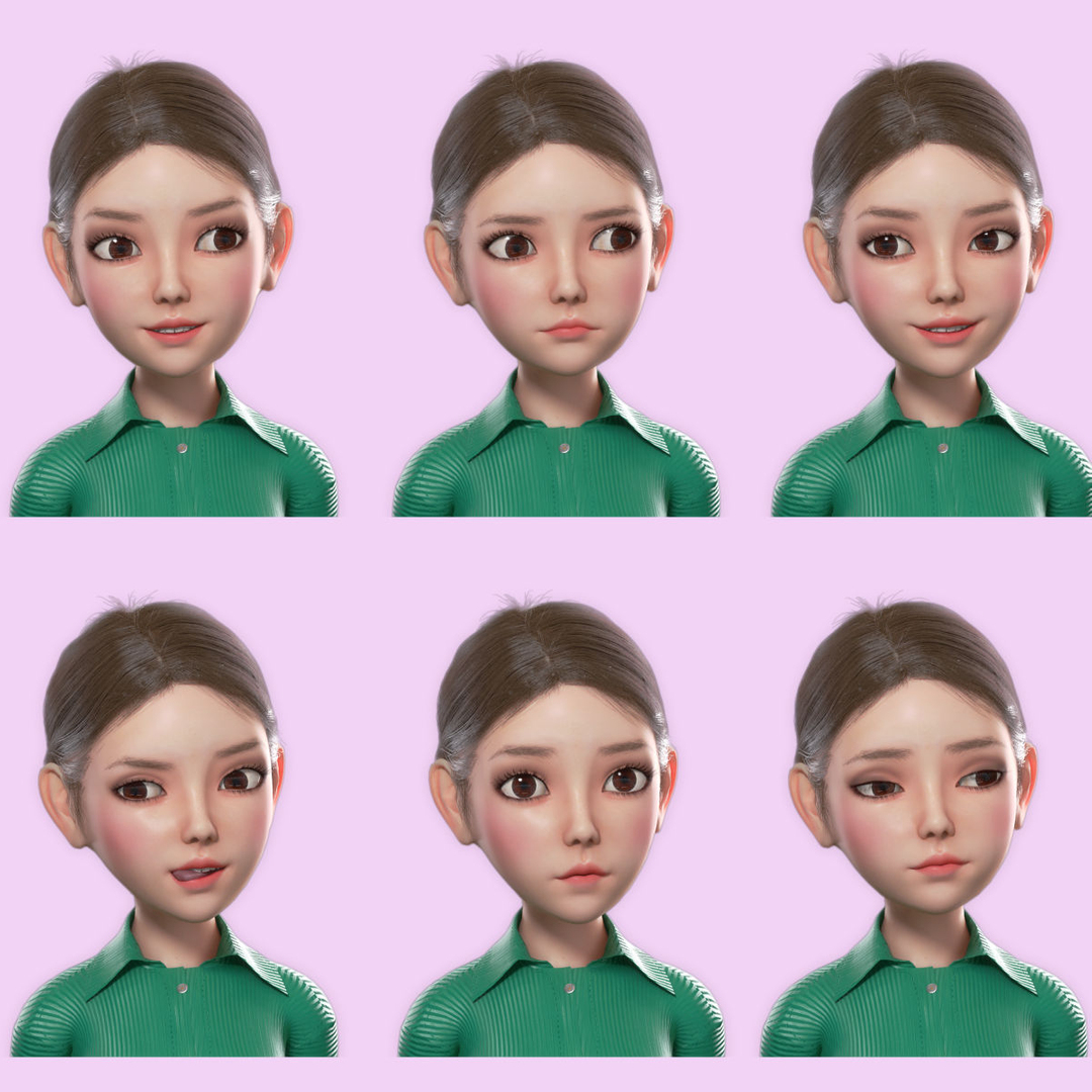 Cartoon Girl Rigged 애니메이션 3d 모델 Turbosquid 1743510