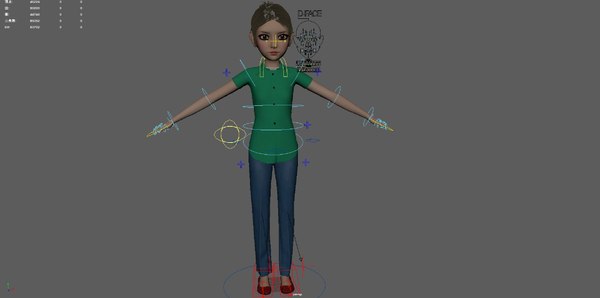 3D Cartoon Girl Rigged Animation model - TurboSquid 1743510