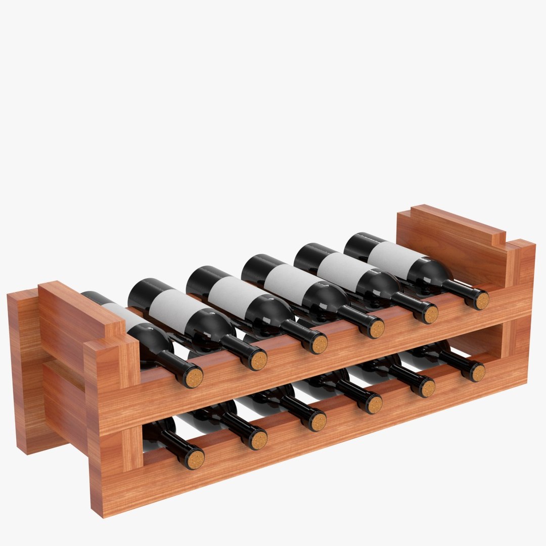 3D Wine Rack Model - TurboSquid 1151570