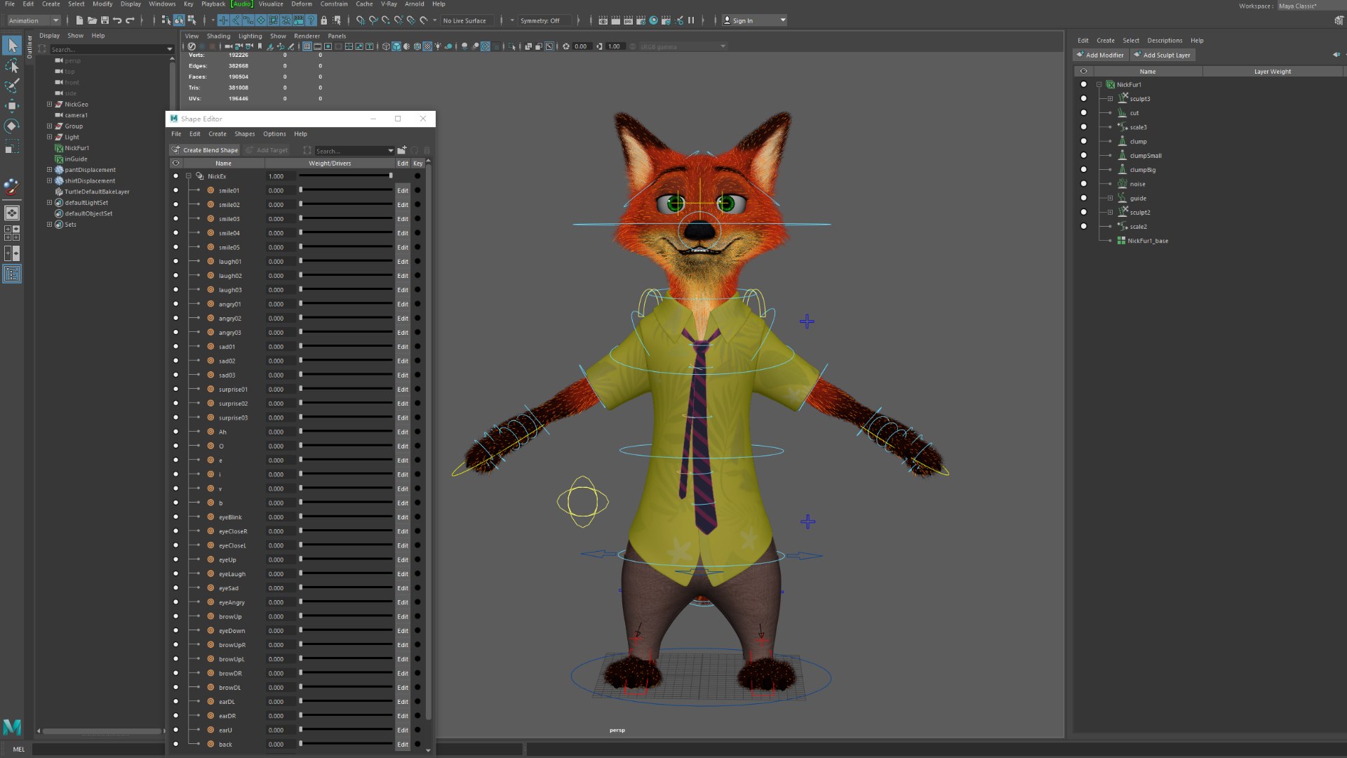 3d Fur Nick Model
