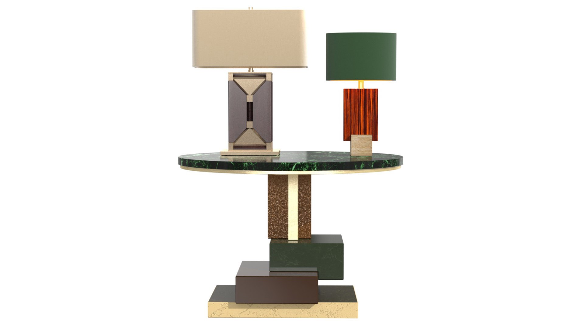 Custom Round Side Table And Lamp 3D Model - TurboSquid 1892667