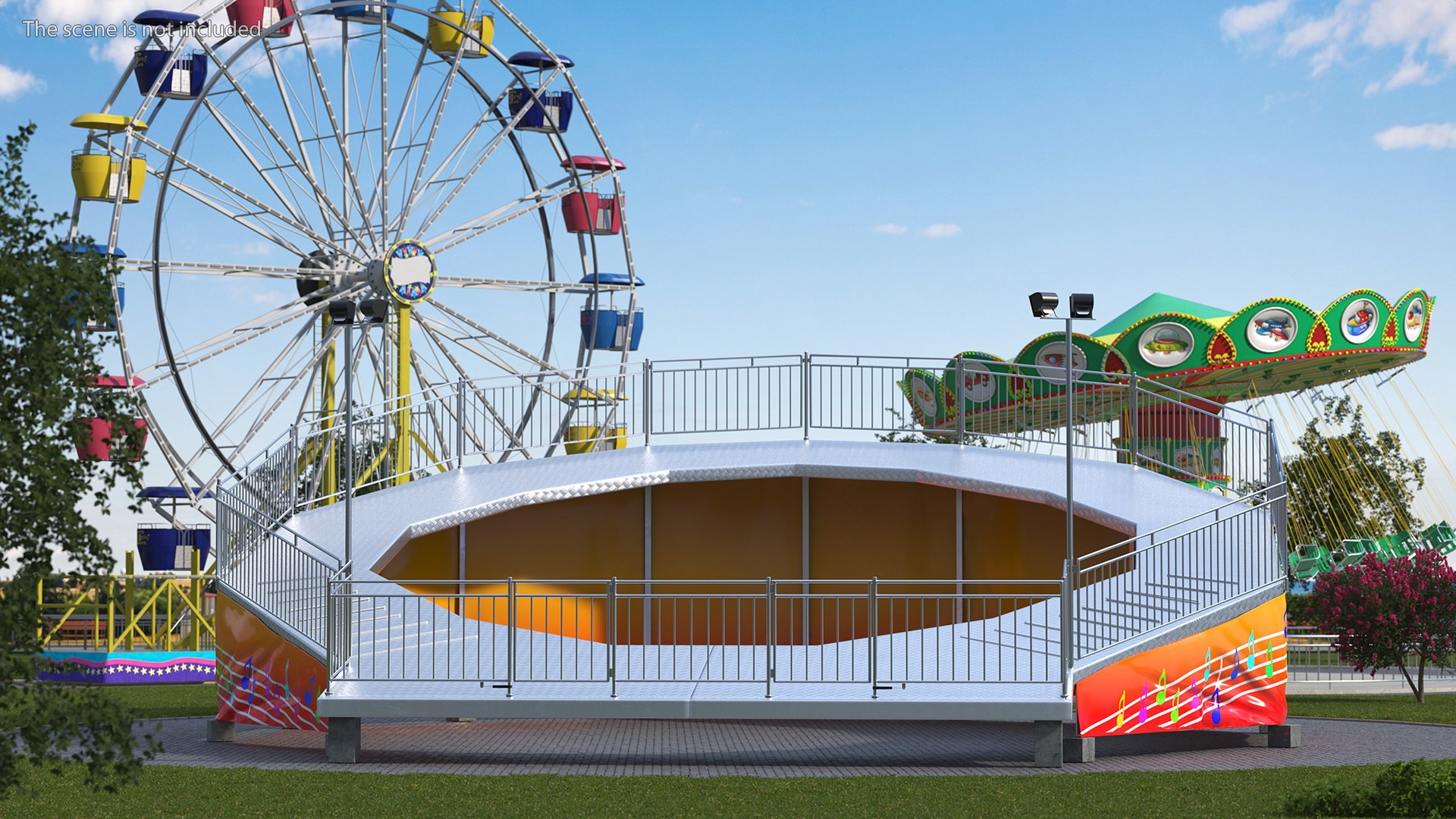 3D Theme Park Attraction Base model - TurboSquid 1883195