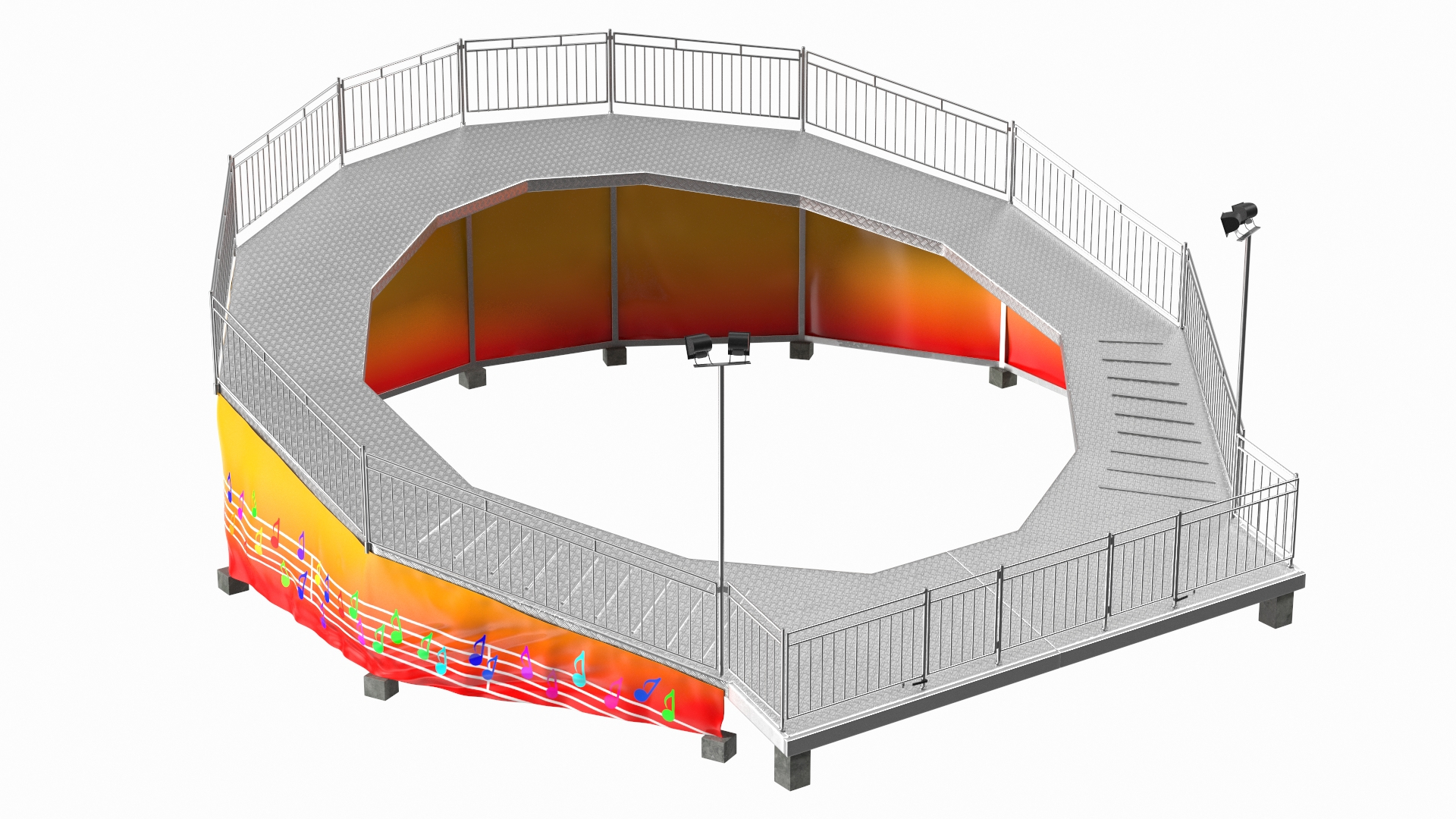 3D Theme Park Attraction Base Model - TurboSquid 1883195