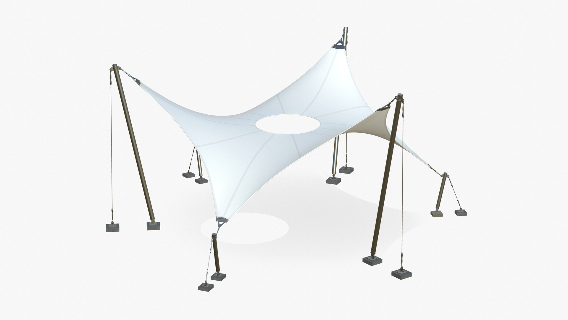 modèle 3D de Structures tendues Dôme géodésique - TurboSquid 1917652