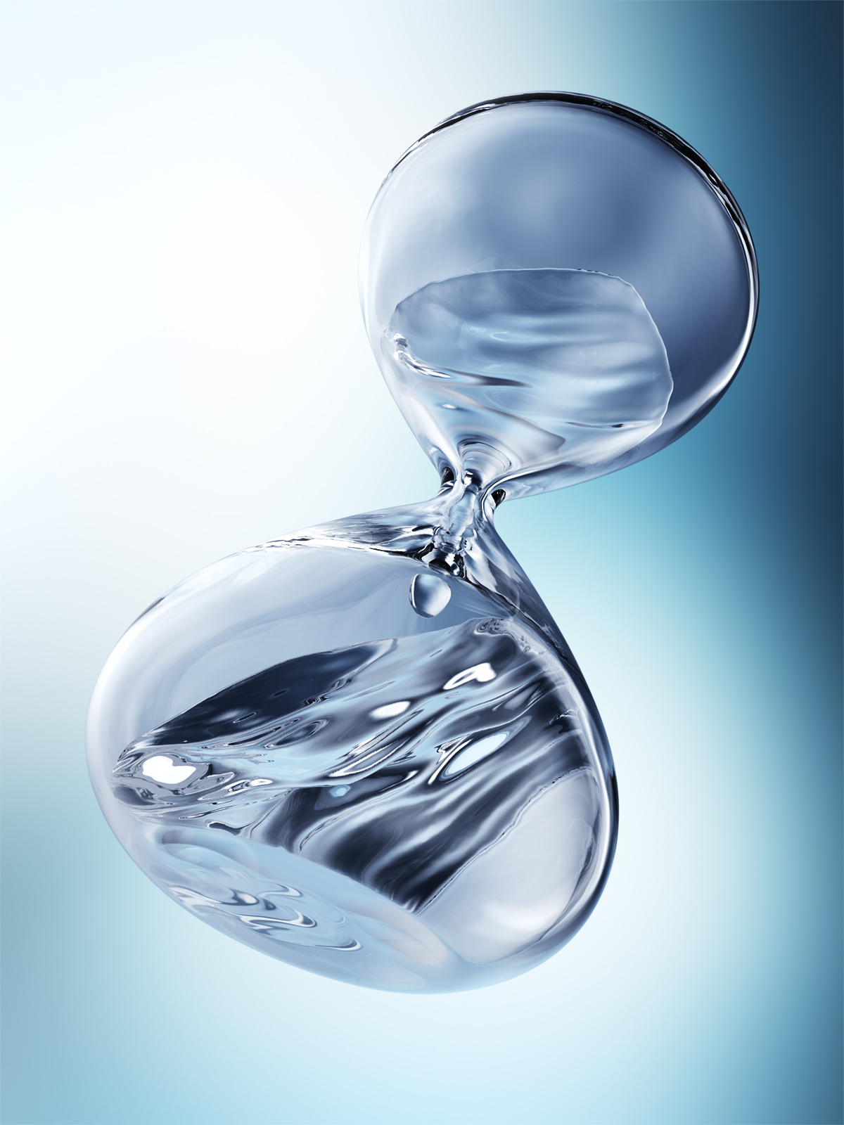 3D hourglass water glass model - TurboSquid 1195673