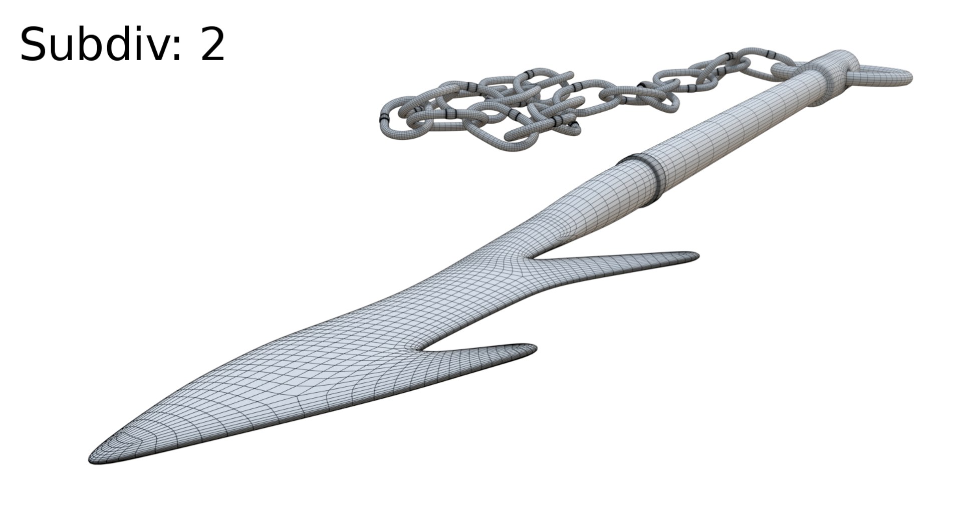 3d subdivision harpoon model