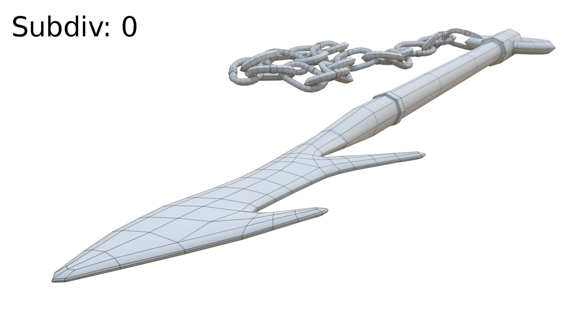 3d subdivision harpoon model