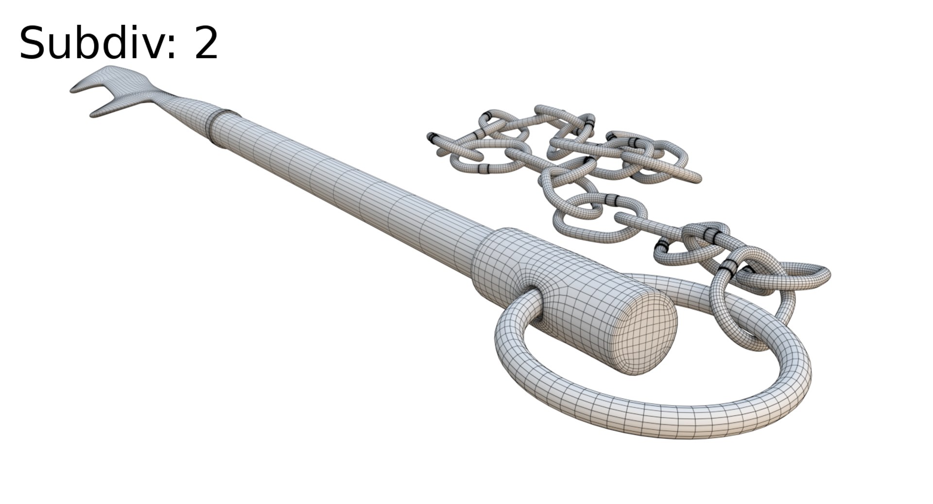 3d subdivision harpoon model