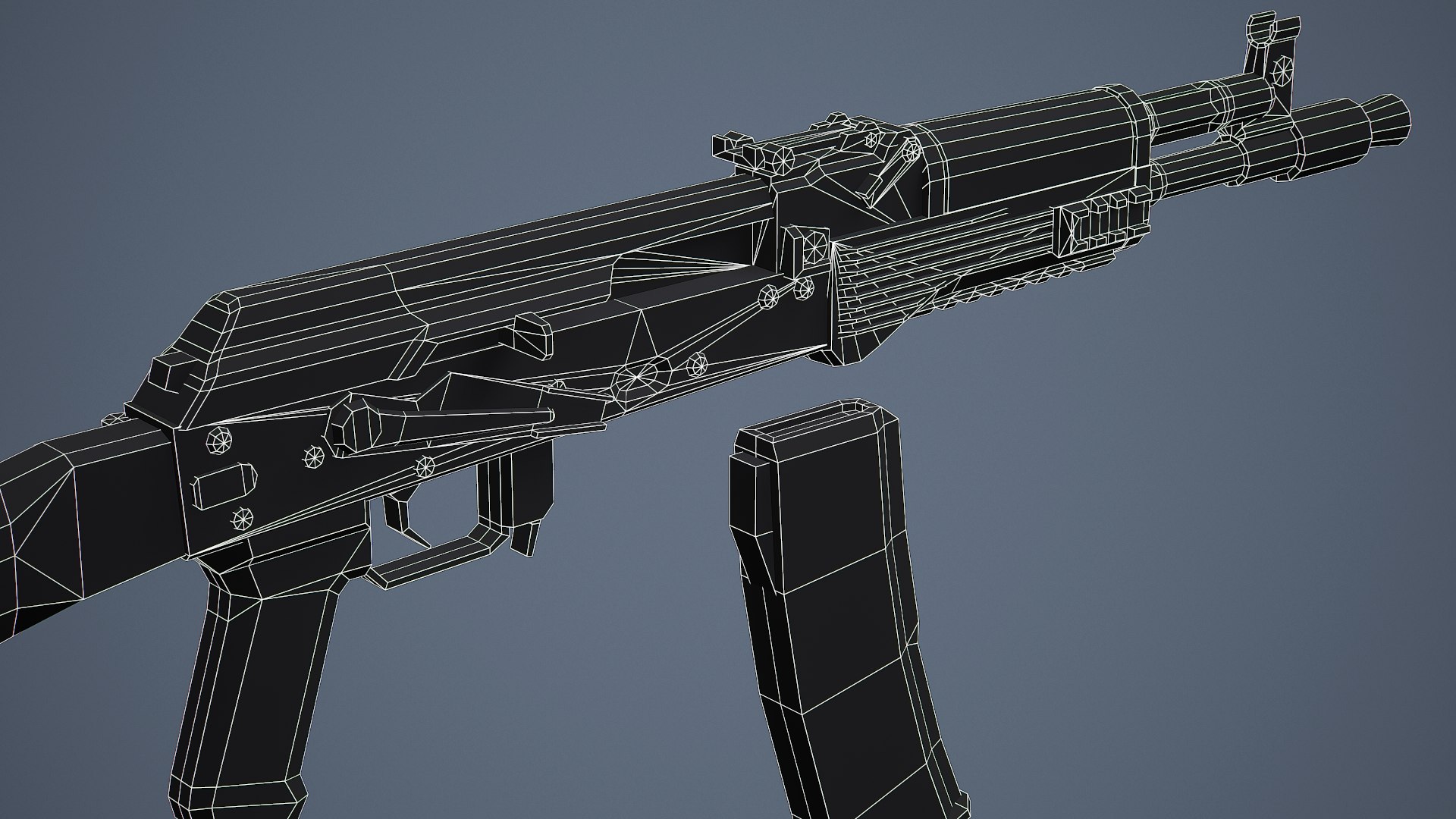 Stylized AK-102 Low Poly Game Ready 3D Model - TurboSquid 2041002