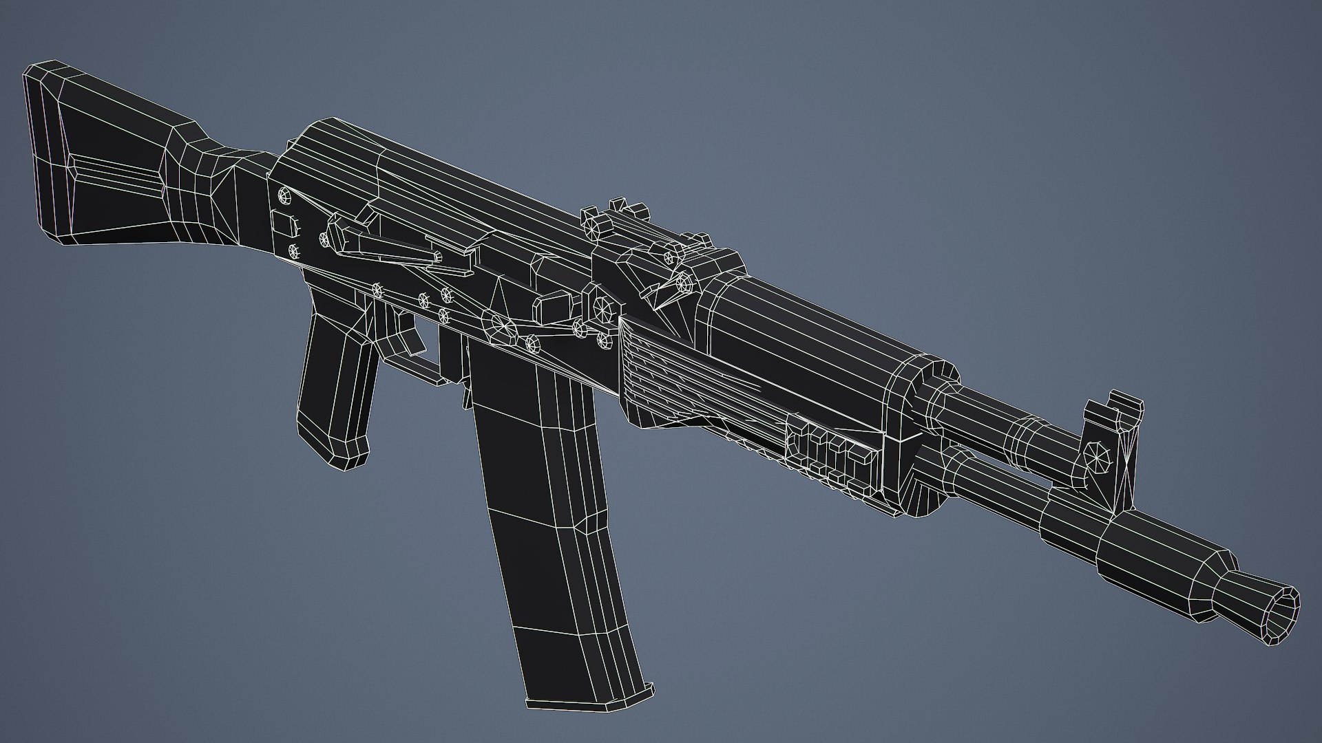 Stylized AK-102 Low Poly Game Ready 3D Model - TurboSquid 2041002