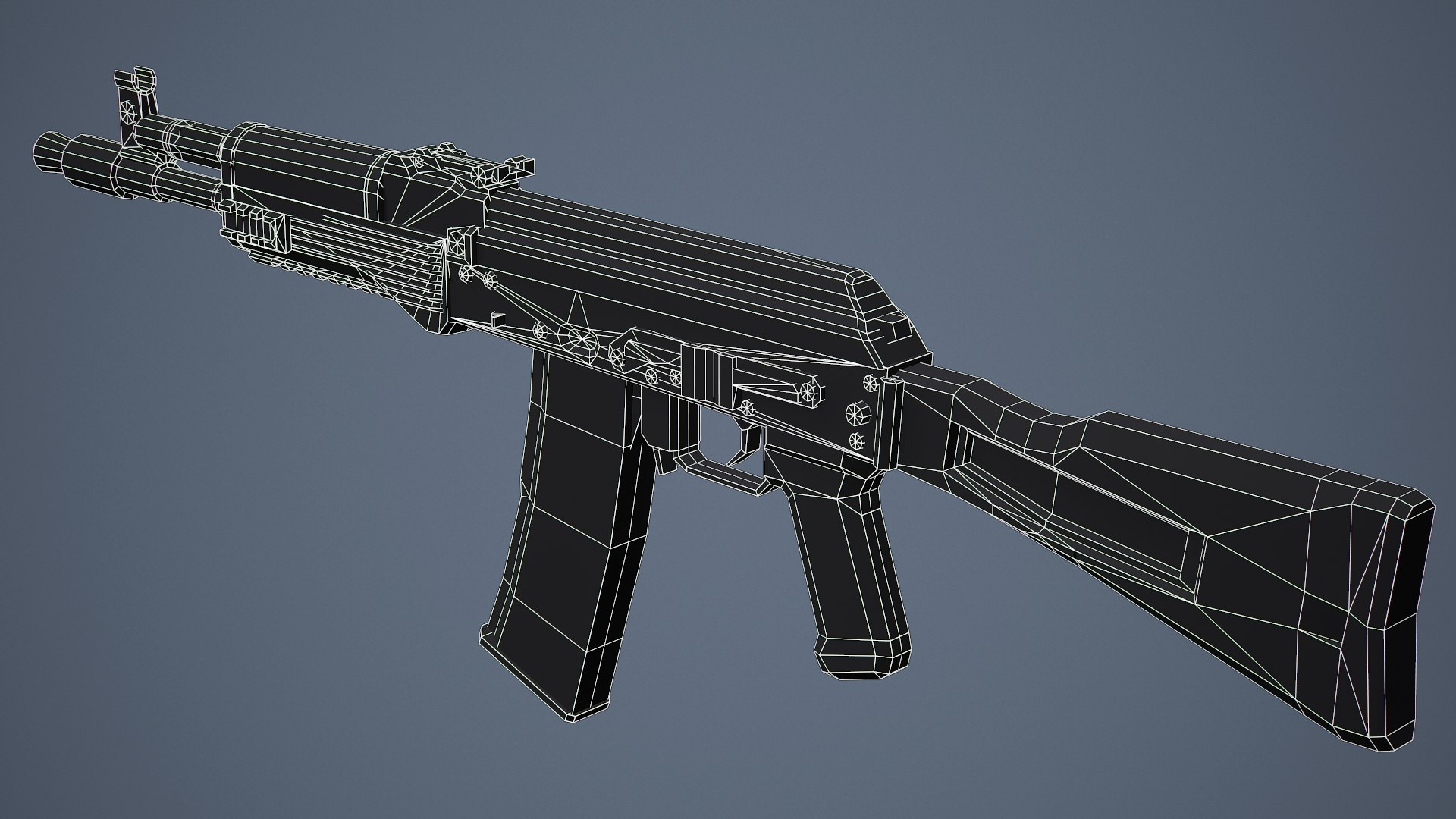 Stylized AK-102 Low Poly Game Ready 3D Model - TurboSquid 2041002