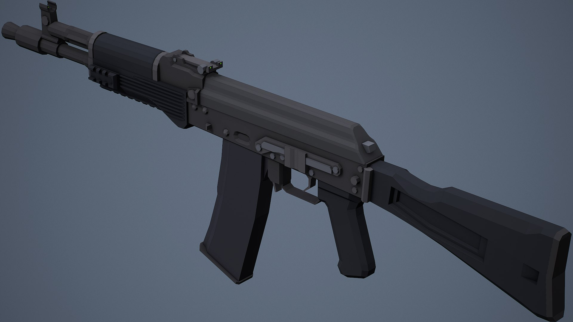 Stylized AK-102 Low Poly Game Ready 3D Model - TurboSquid 2041002