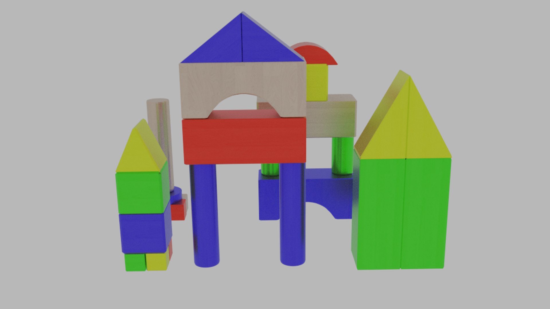 3d model toy blocks