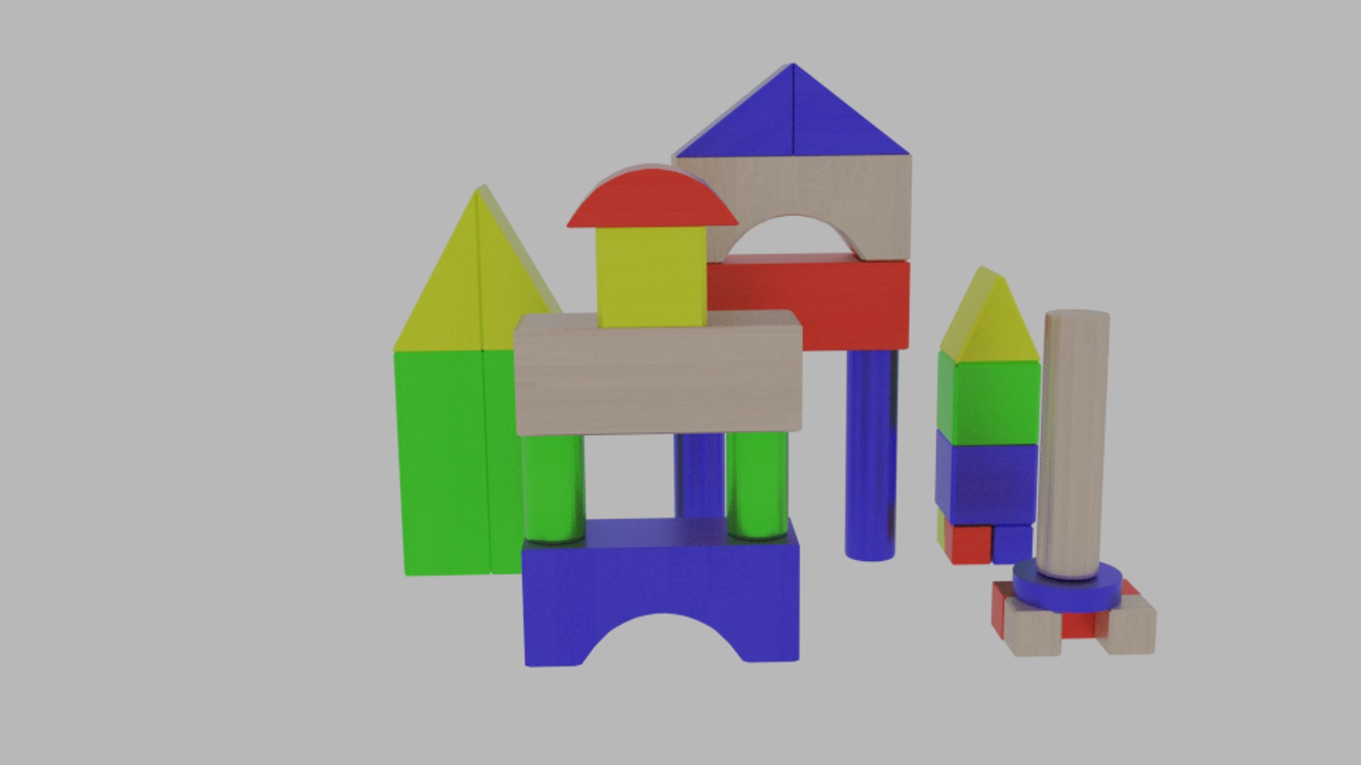 3d model toy blocks