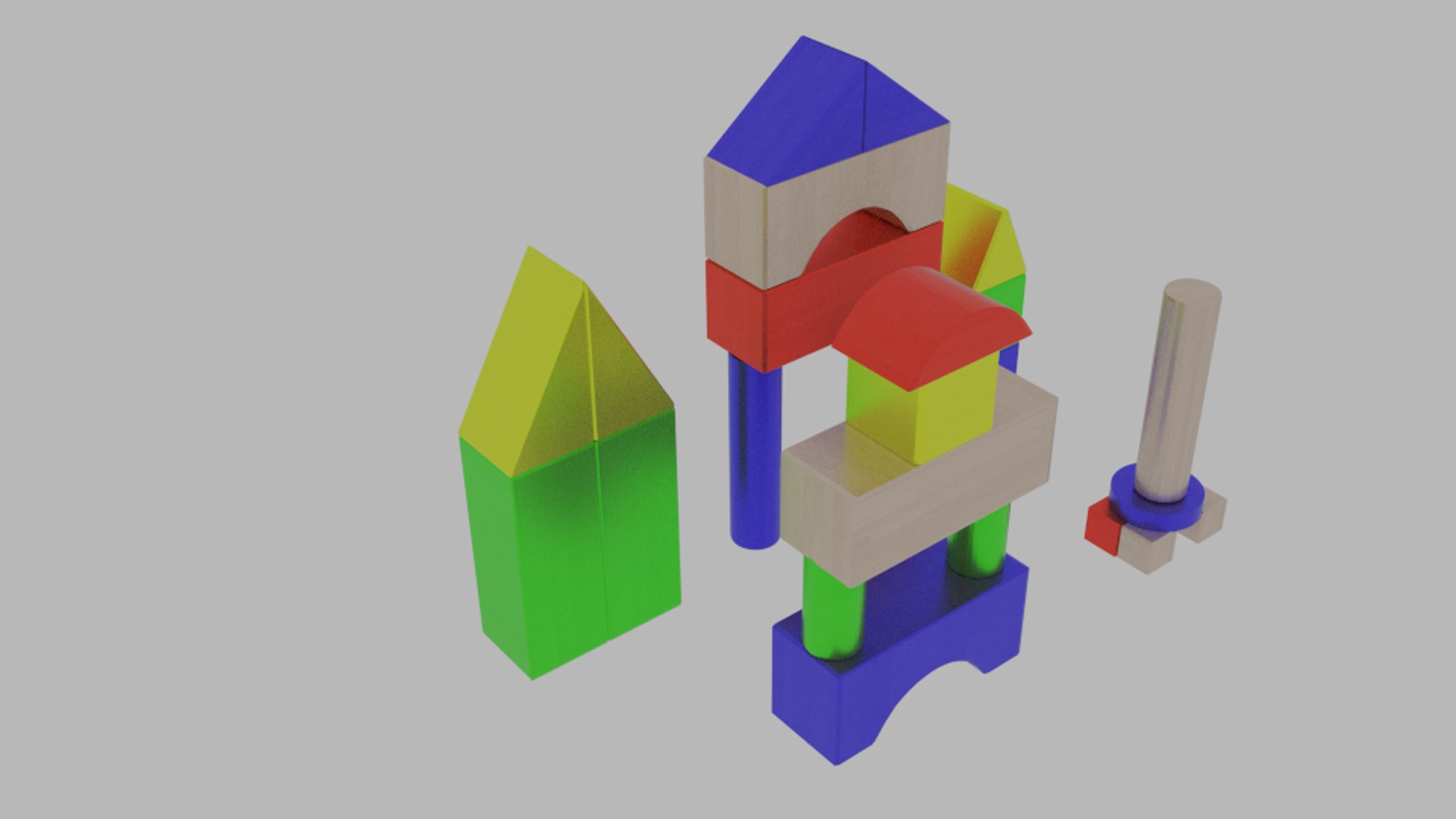 3d model toy blocks