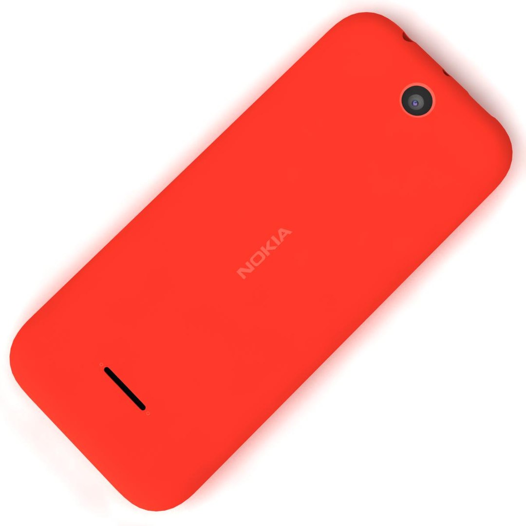 3d Nokia 225 Red Model