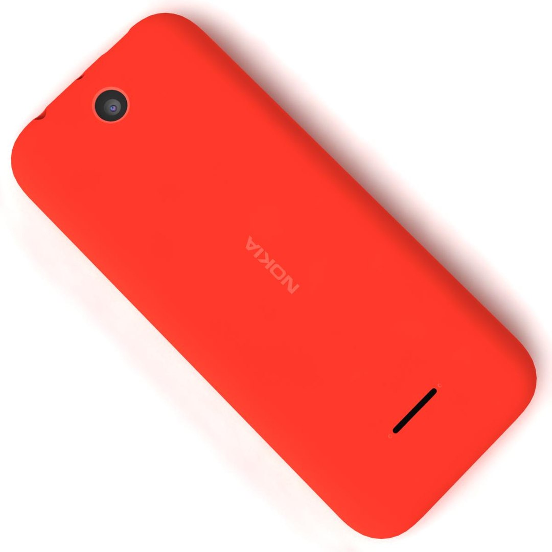 3d Nokia 225 Red Model