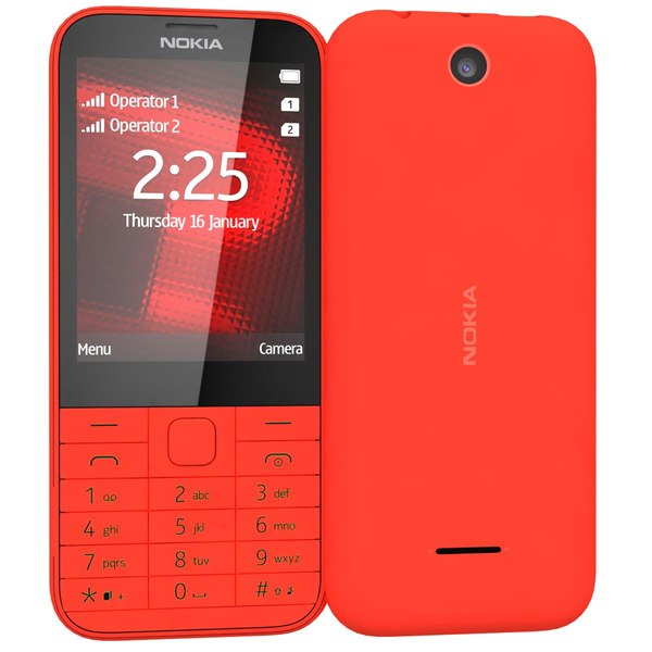 3d nokia 225 red model