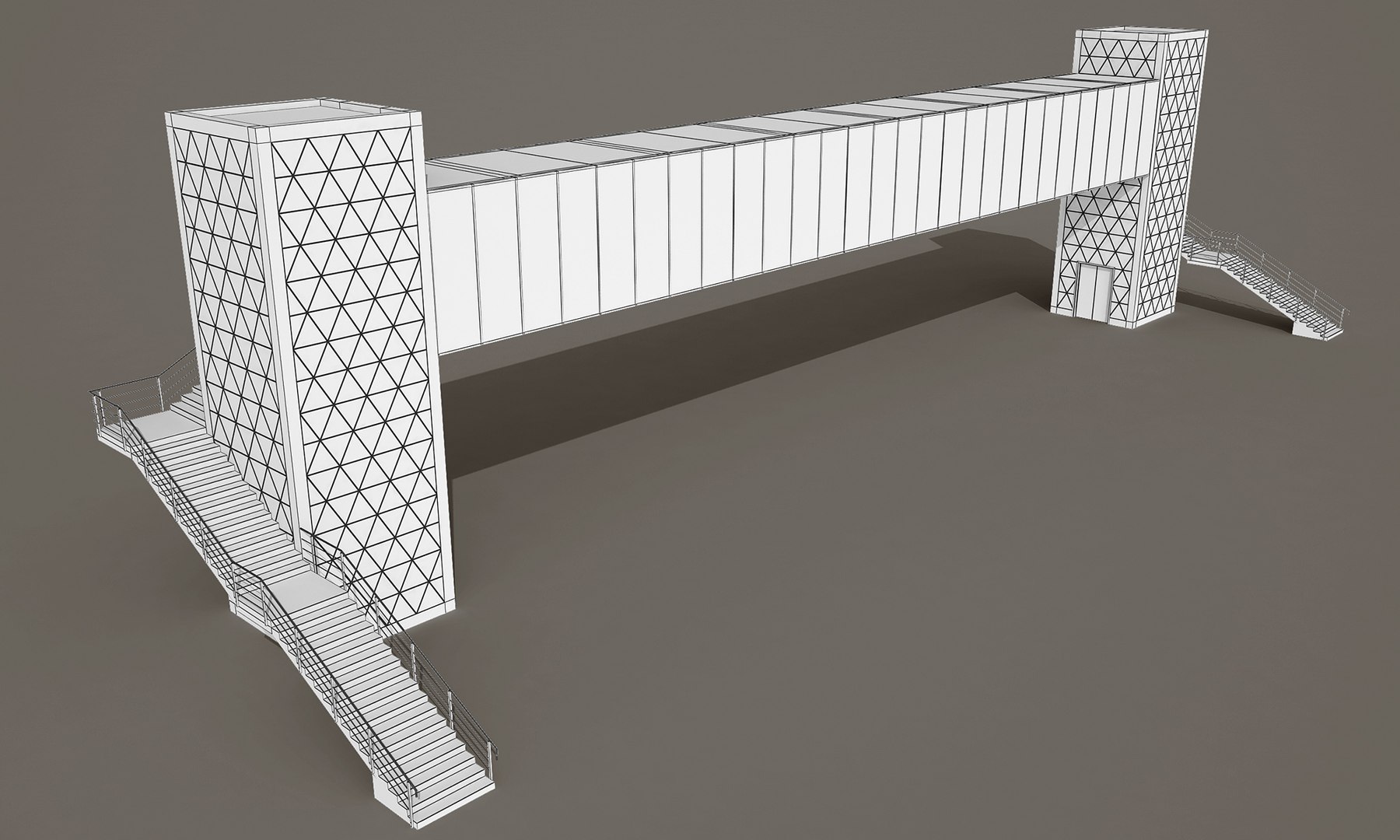 Pedestrian Bridge 3D Model - TurboSquid 1586996