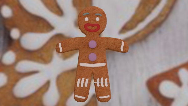 Gingerbread man broken legs Cookie 3D model - TurboSquid 1983369