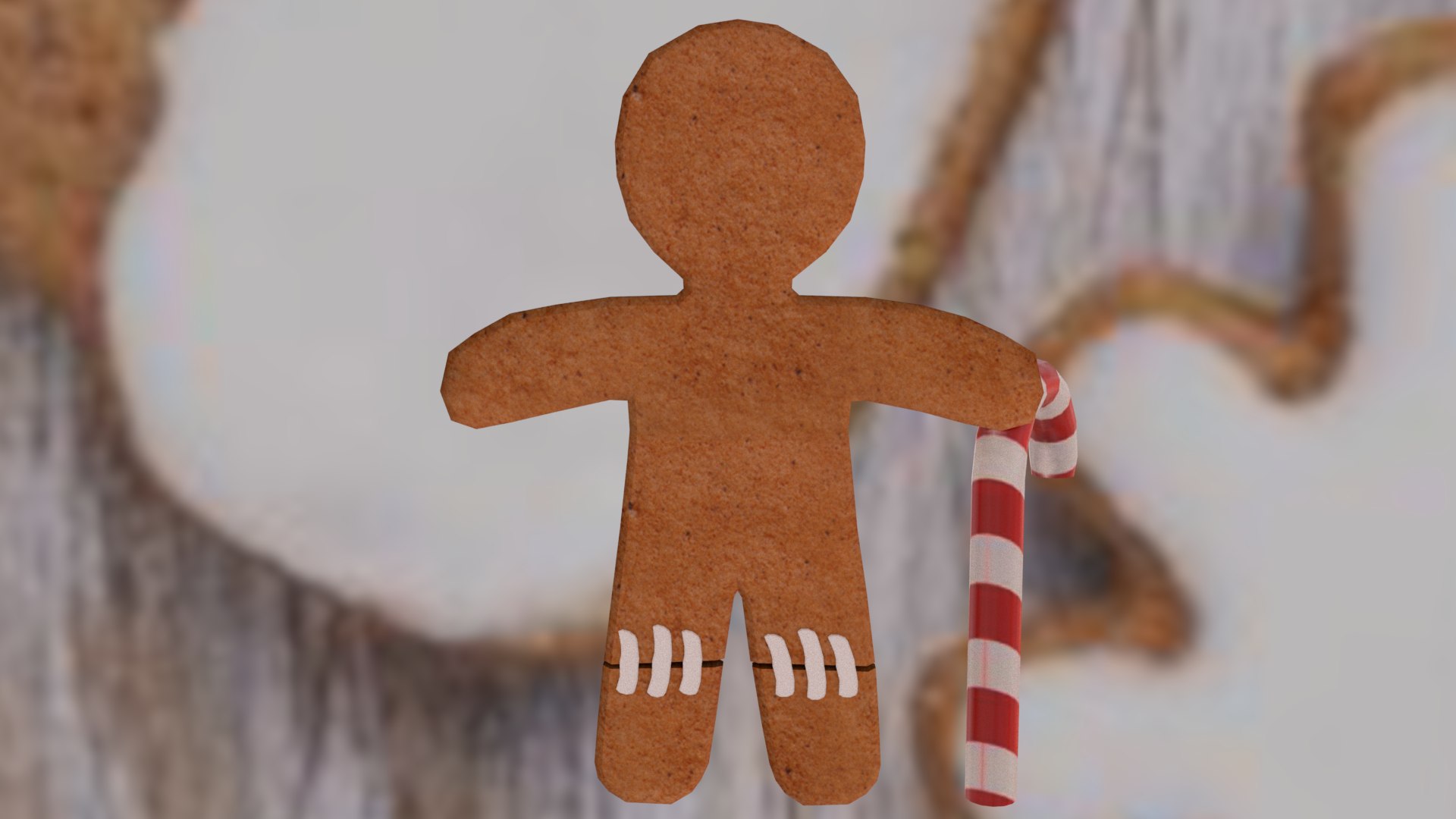 Gingerbread man broken legs Cookie 3D model - TurboSquid 1983369