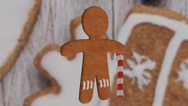 Gingerbread man broken legs Cookie 3D model - TurboSquid 1983369