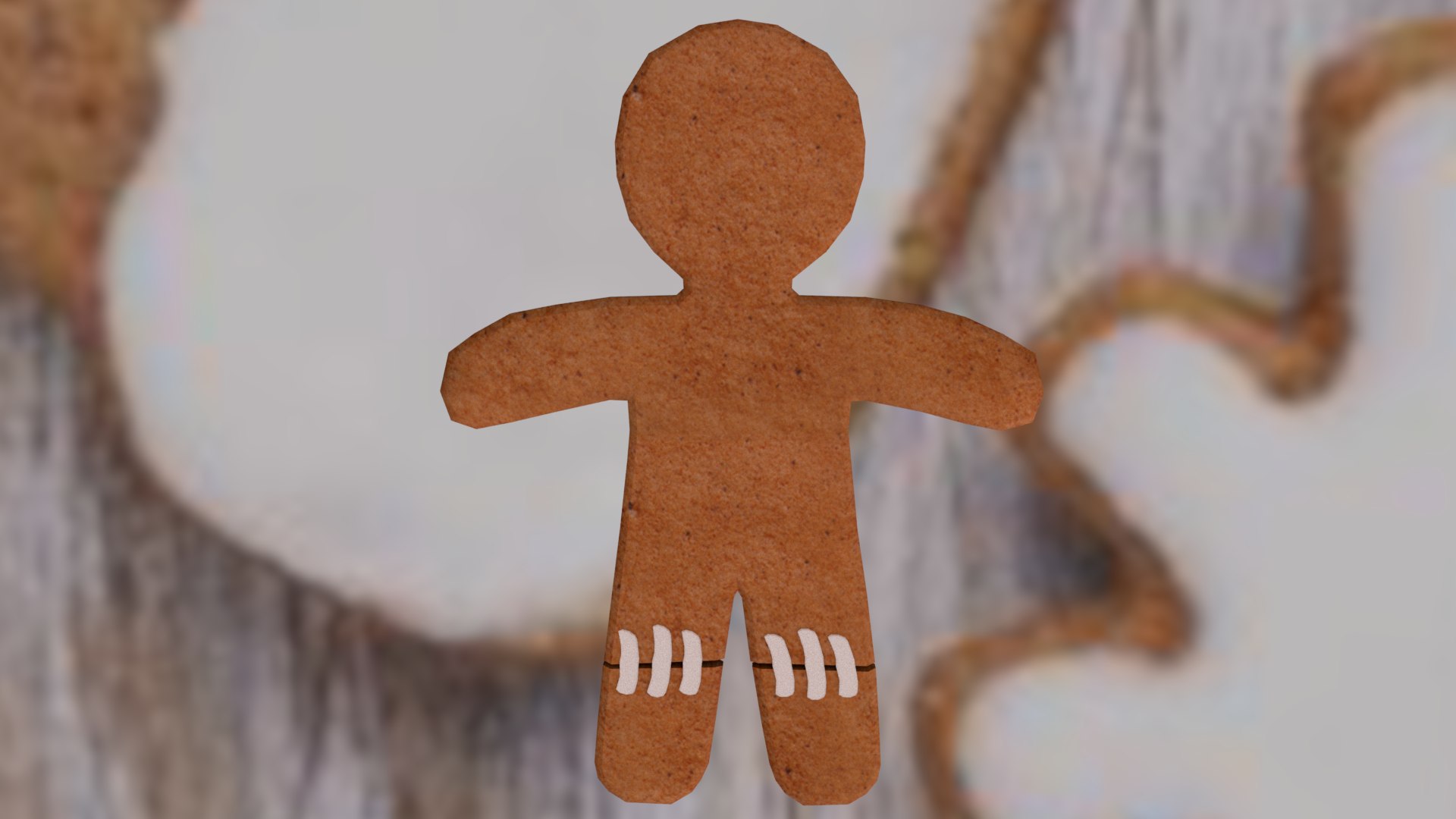 Gingerbread man broken legs Cookie 3D model - TurboSquid 1983369