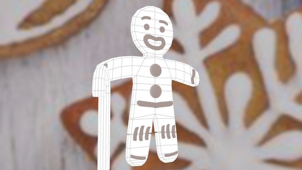 Gingerbread man broken legs Cookie 3D model - TurboSquid 1983369