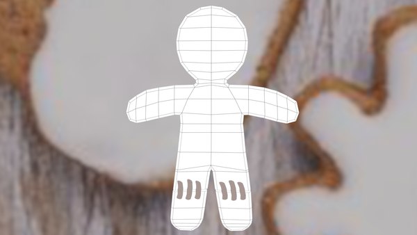 Gingerbread man broken legs Cookie 3D model - TurboSquid 1983369