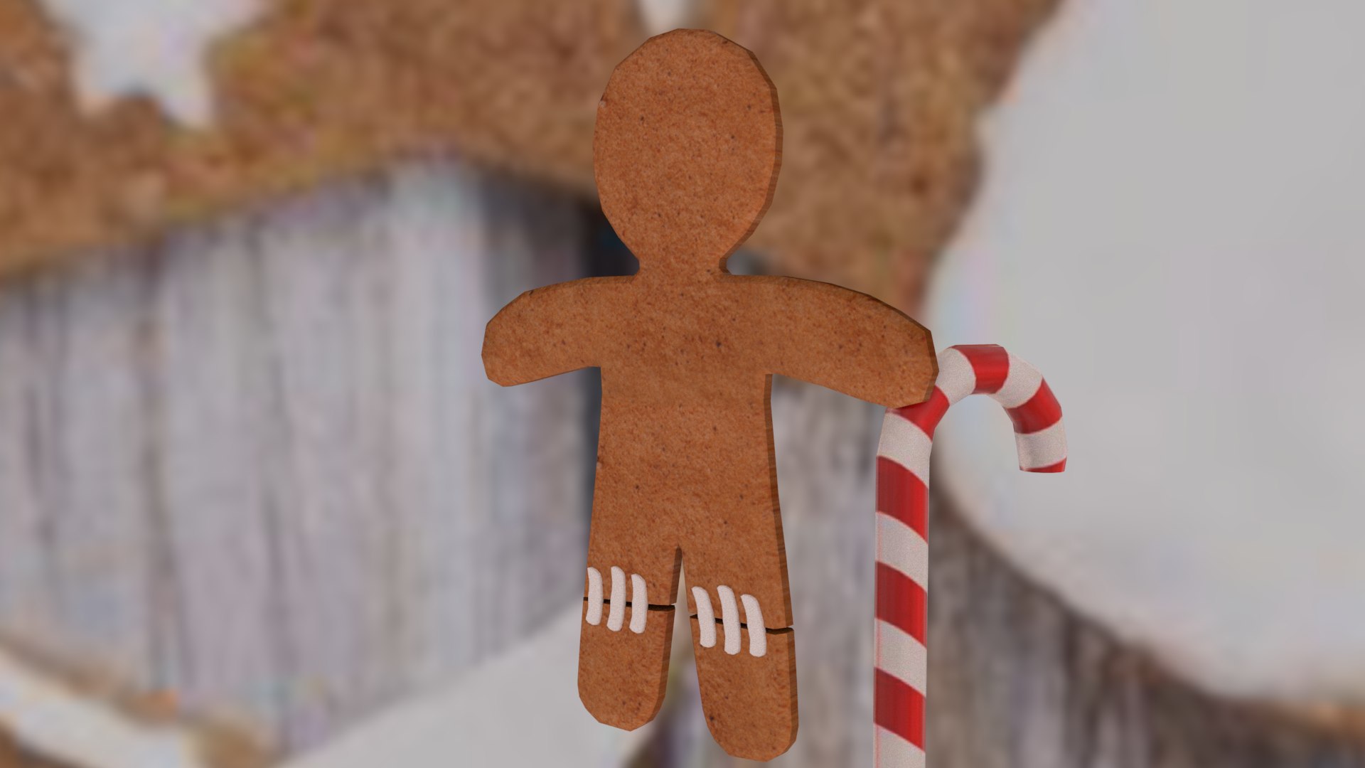 Gingerbread man broken legs Cookie 3D model - TurboSquid 1983369