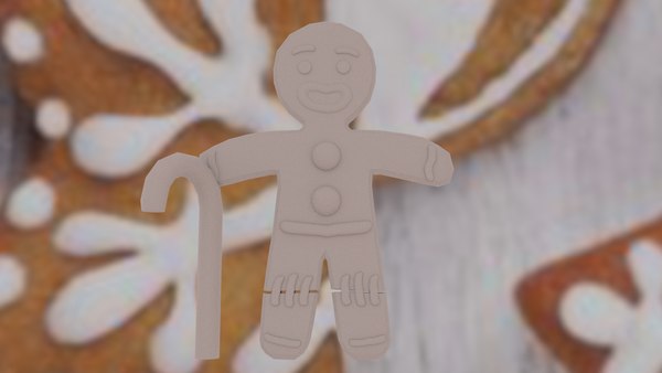Gingerbread man broken legs Cookie 3D model - TurboSquid 1983369