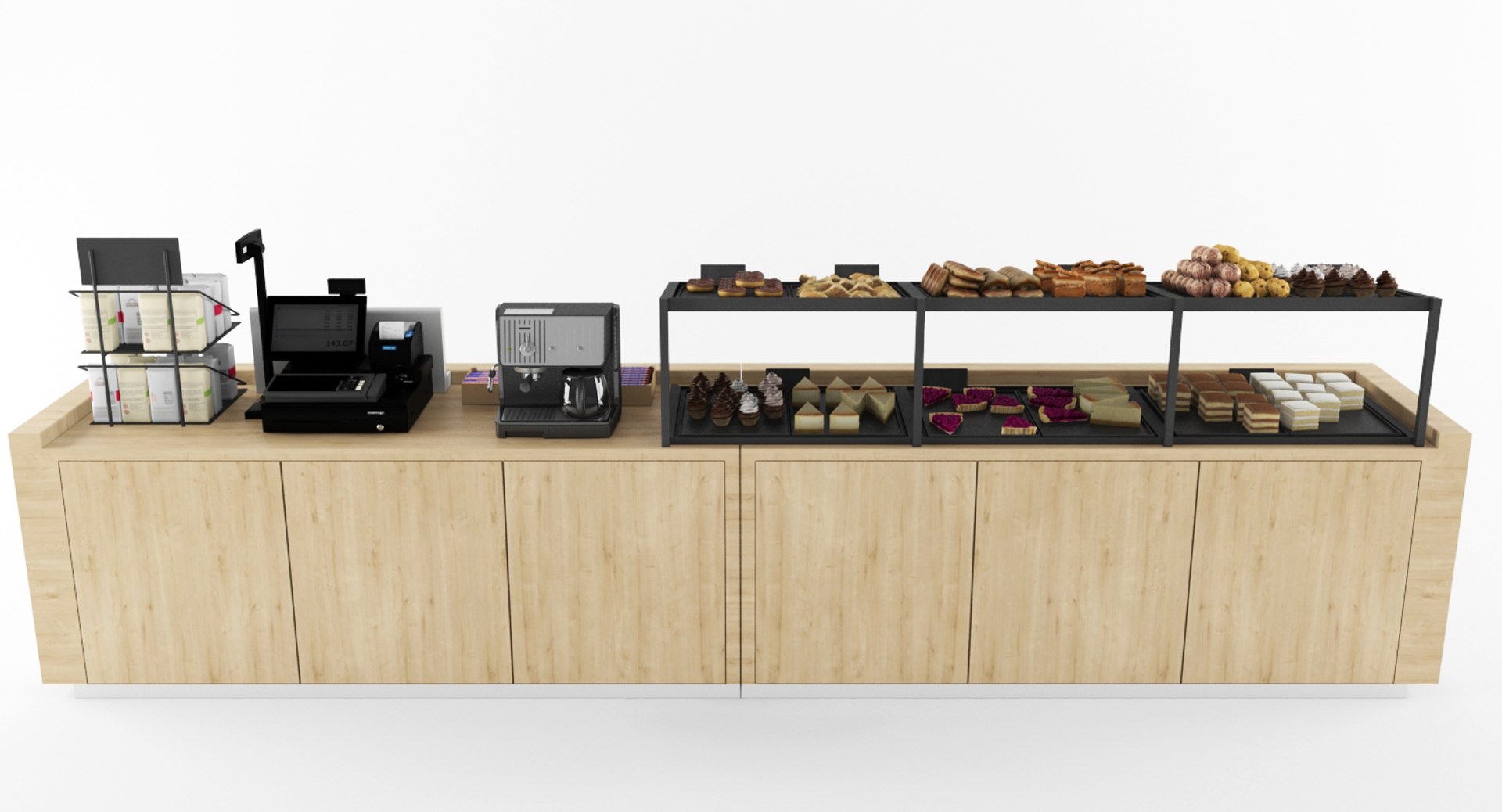 3d Bakery Case Display Model