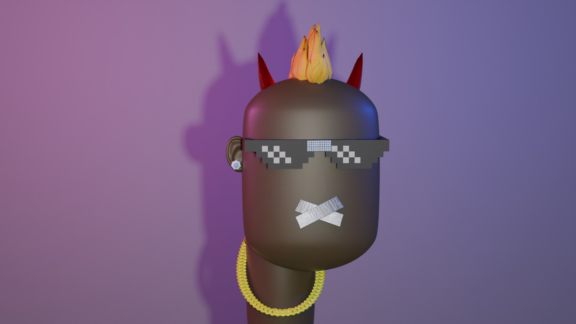 Crypto Punk NFT Model - TurboSquid 1977787